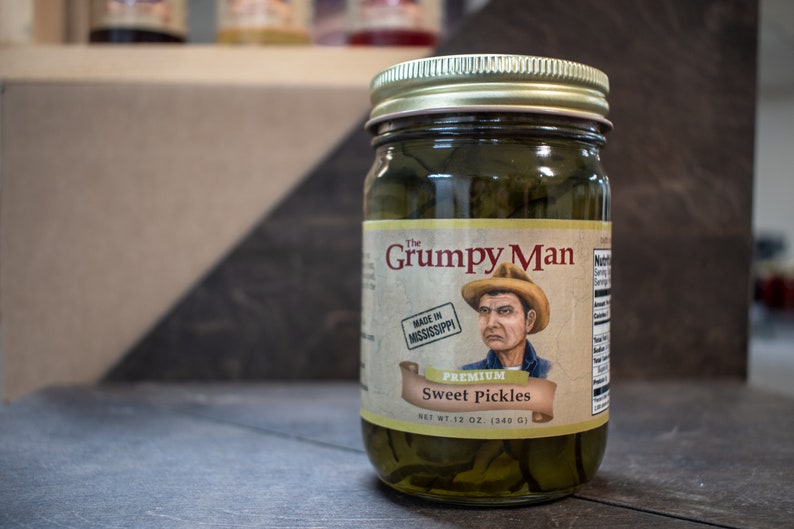 The Grumpy Man Sweet Pickles - Made in Mississippi - Etsy