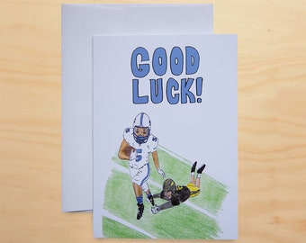 Football Greeting Card 'HAPPY BIRTHDAY' Blank - Etsy
