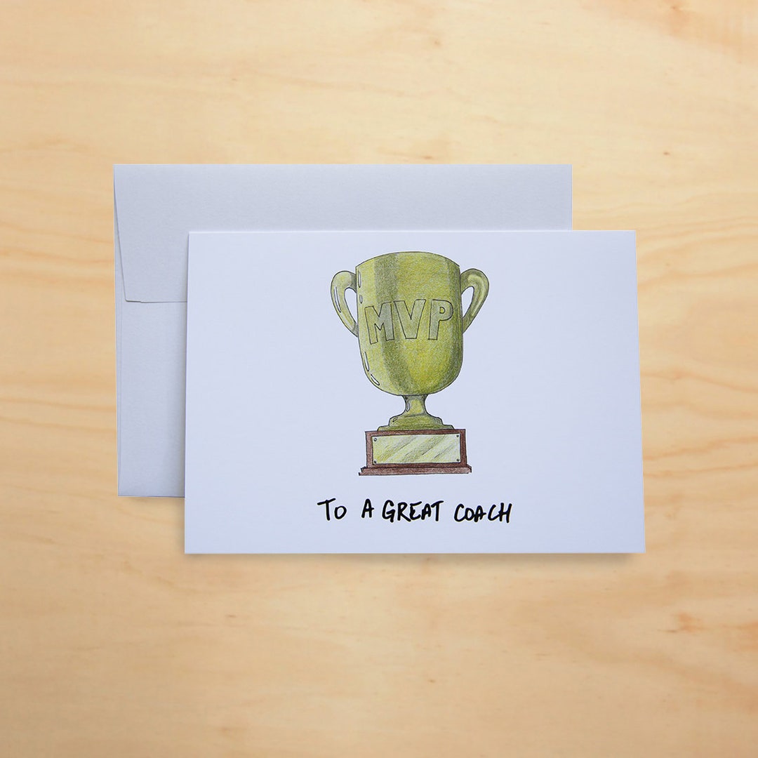 To A Great Coach Greeting Card - Etsy