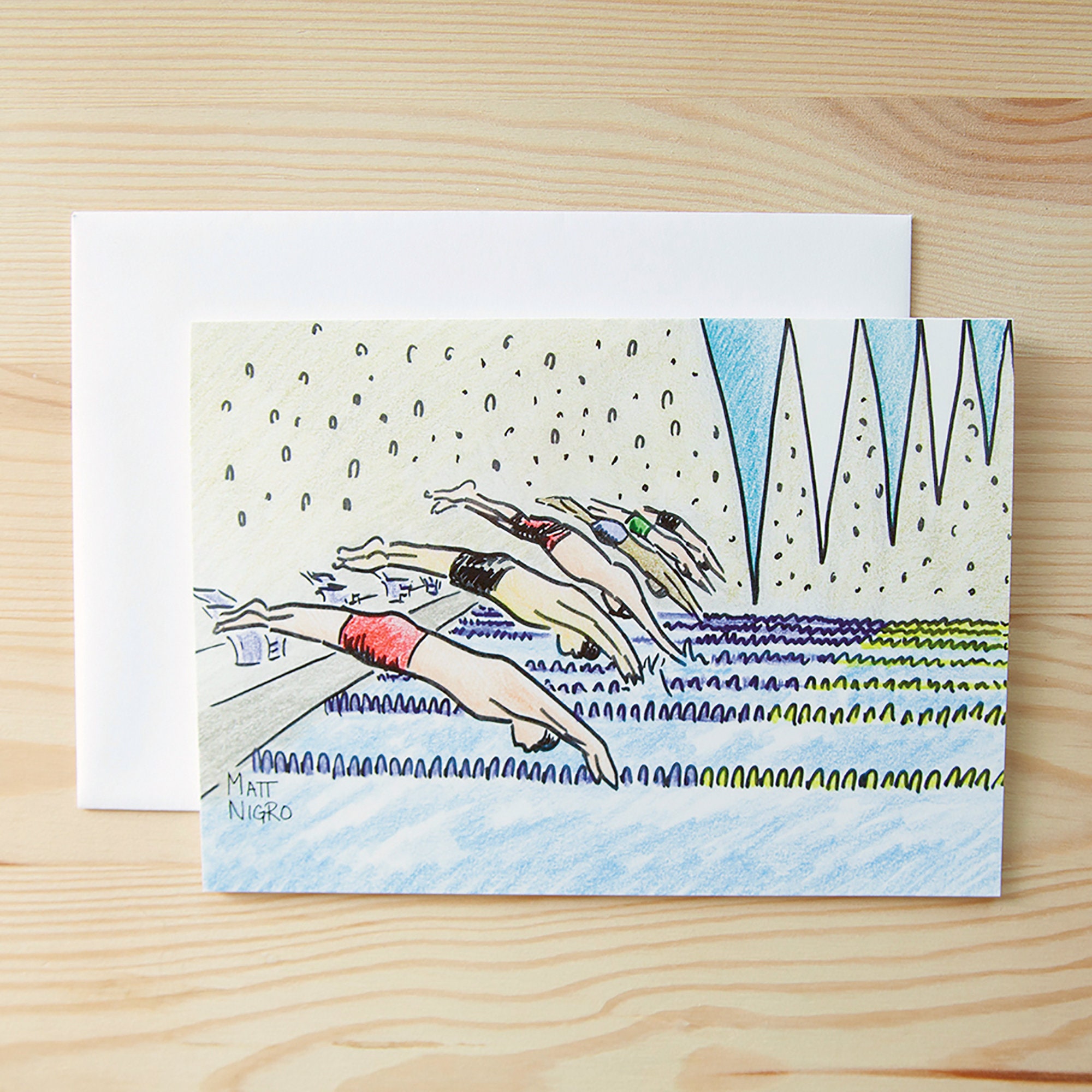 Swimming Competition Mens Swim Boys Swim Greeting Cards Choose From 3 ...