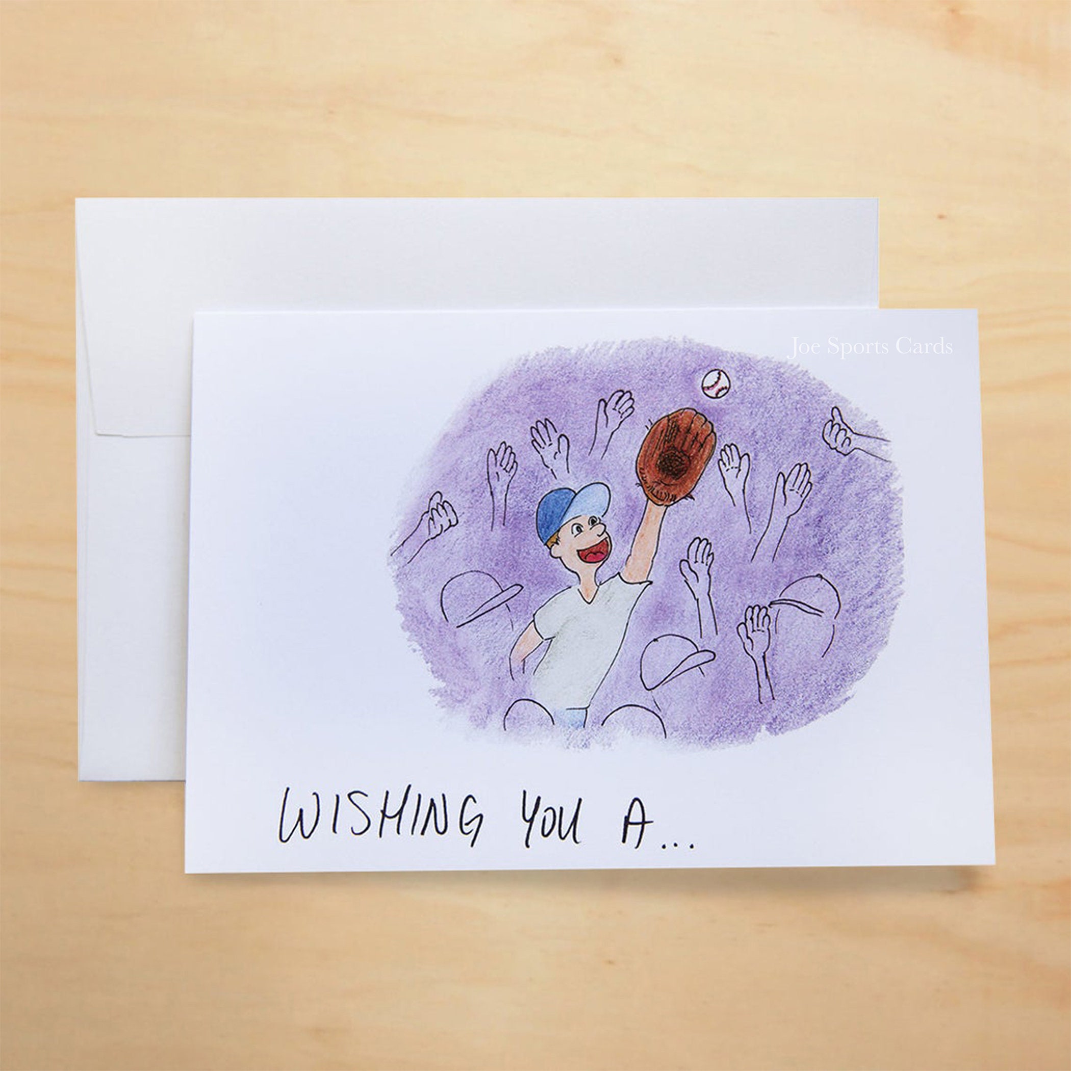 Baseball Greeting Card Baseball FAN CATCHES FOUL Ball Greeting Card ...