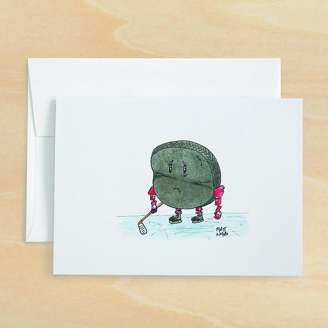 SAD HOCKEY PUCK Greeting Card Séries éliminatoires de la - Etsy France