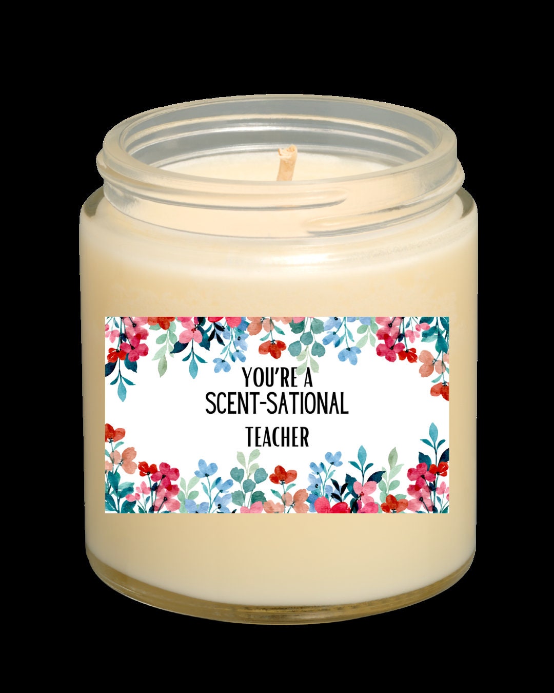 Teacher Candle Label, Personalized Teacher Gift, Custom Teacher Label ...