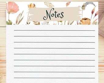 Notes Blank Template List Checklist Printable Digital Download - Etsy