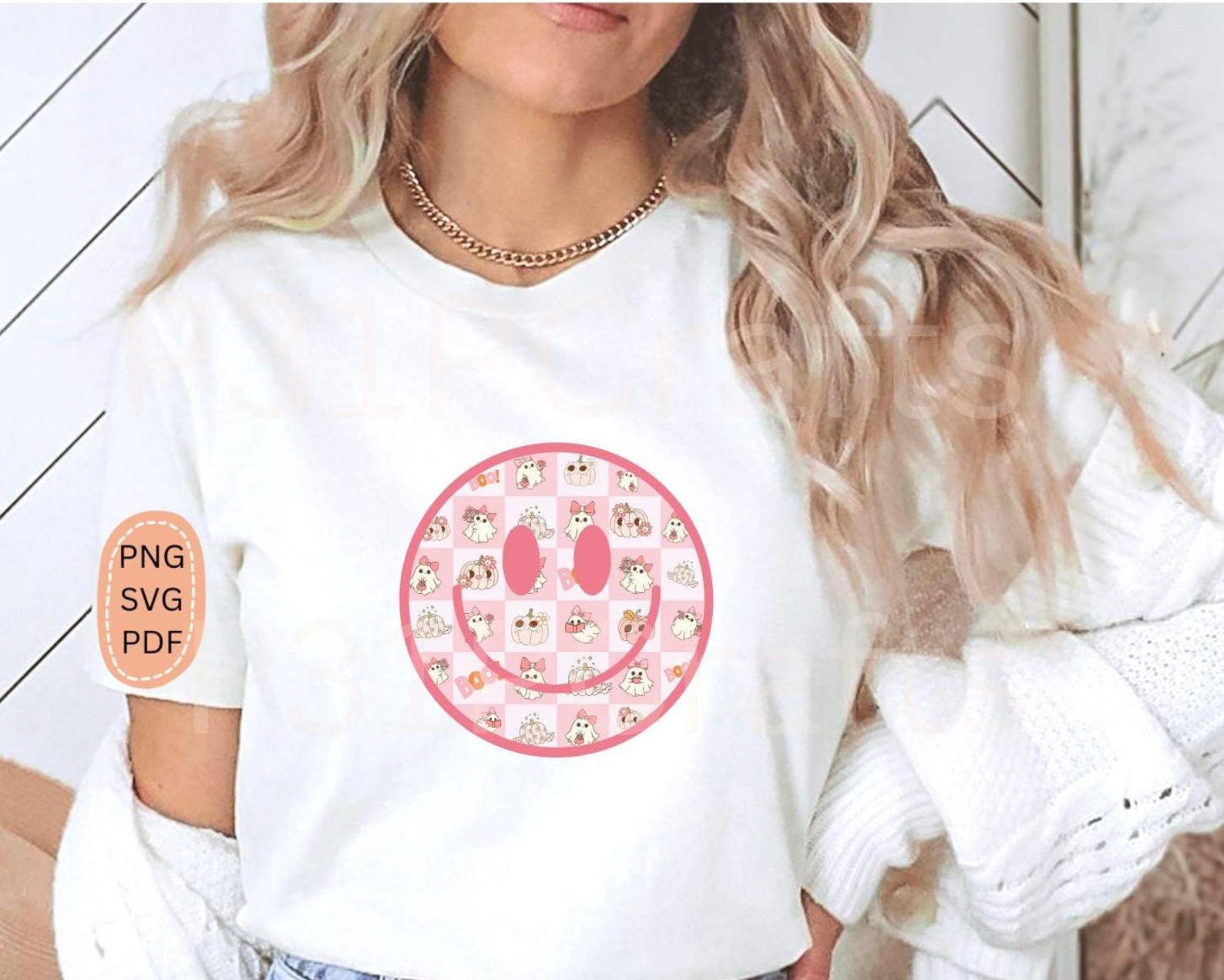 Cute Smiley Face Ghost PNG Halloween Sublimation Design Fall Shirt Fall ...