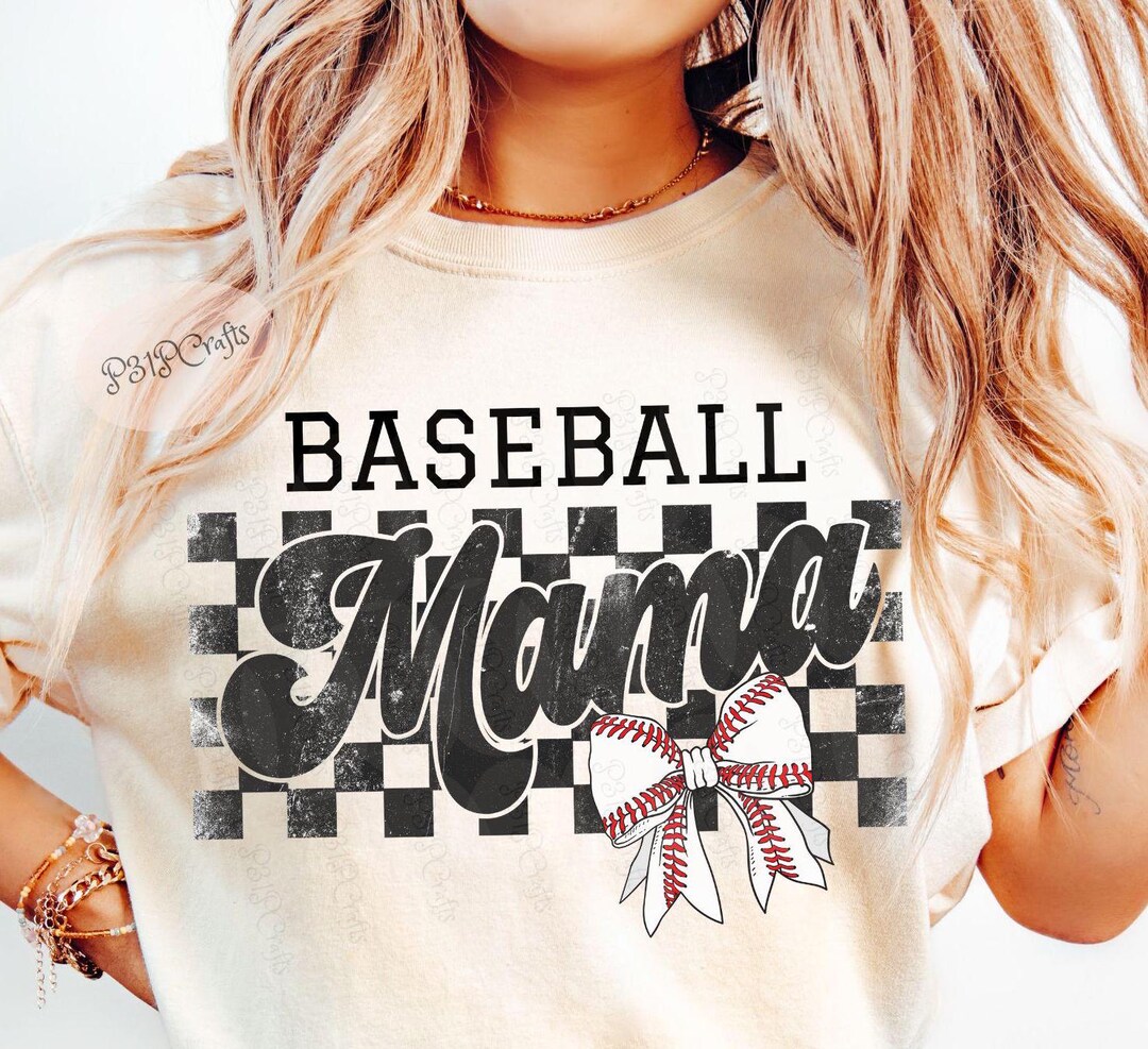Baseball Mama PNG Checkered, Baseball Mom Sublimation, Baseball Digital ...