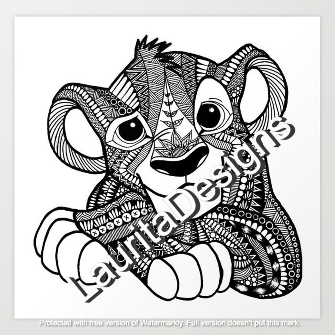 Simba / Lion King Mandala SVG / Cricut / Cut File / Silhouette ...