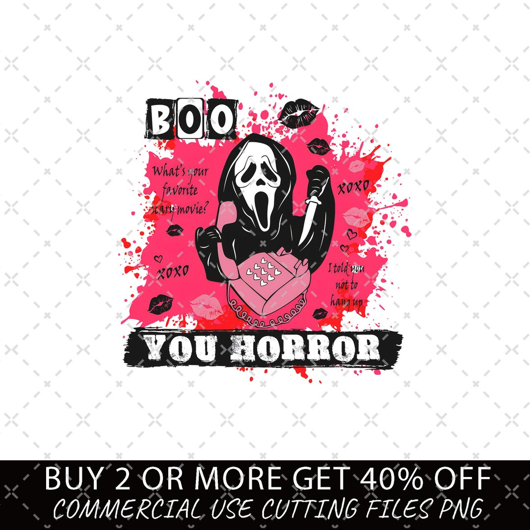 Ghostface Boo Welcome to Halloween PNG Halloween Character - Etsy