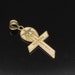 10K GOLD Vintage My First Communion Religious Textured Cross Pendant ...
