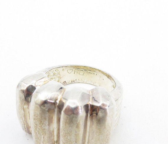 925 Sterling Silver - Vintage Shiny Fluted Dome Desig… - Gem