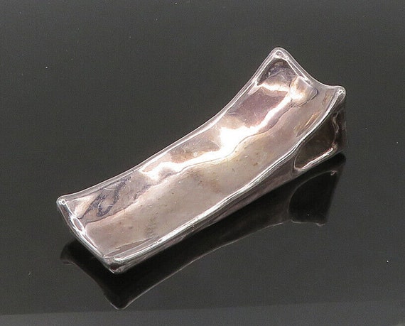 925 Sterling Silver - Vintage Shiny Sculpted Smooth L… - Gem