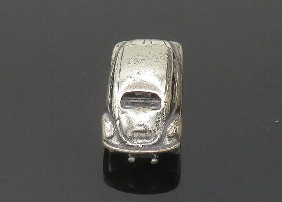 925 Sterling Silver - Vintage Dark Tone Shiny Buggy T… - Gem