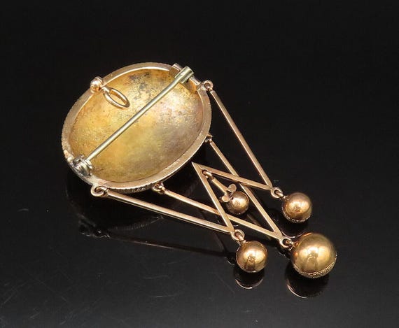 14K GOLD Vintage Antique Victorian Brushed Sphere Tas… - Gem
