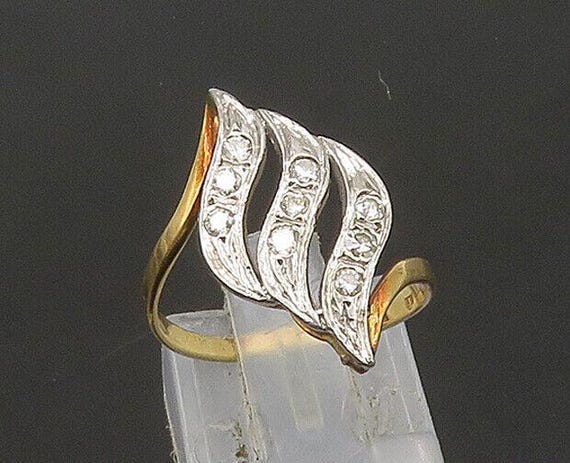 14K GOLD - Vintage Antique Genuine Diamonds Two Tone … - Gem