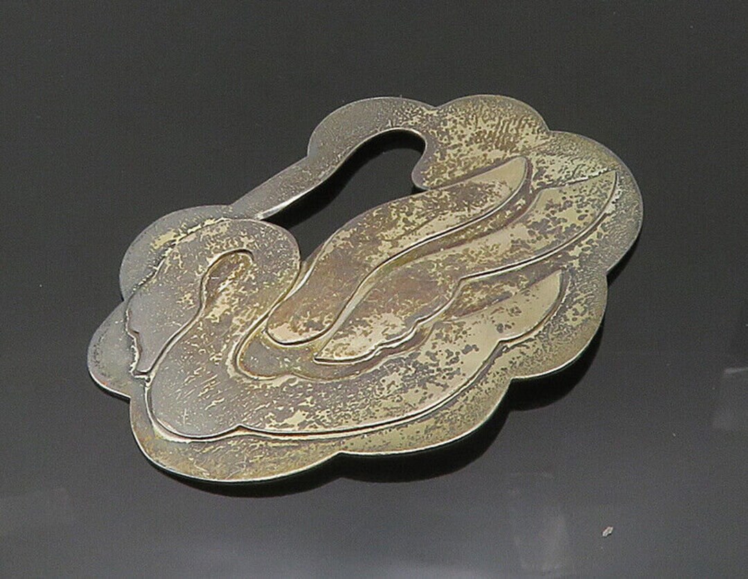 PATRICIA VON MUSULIN 925 Sterling Silver Vintage Heavy Swan Ornament ...