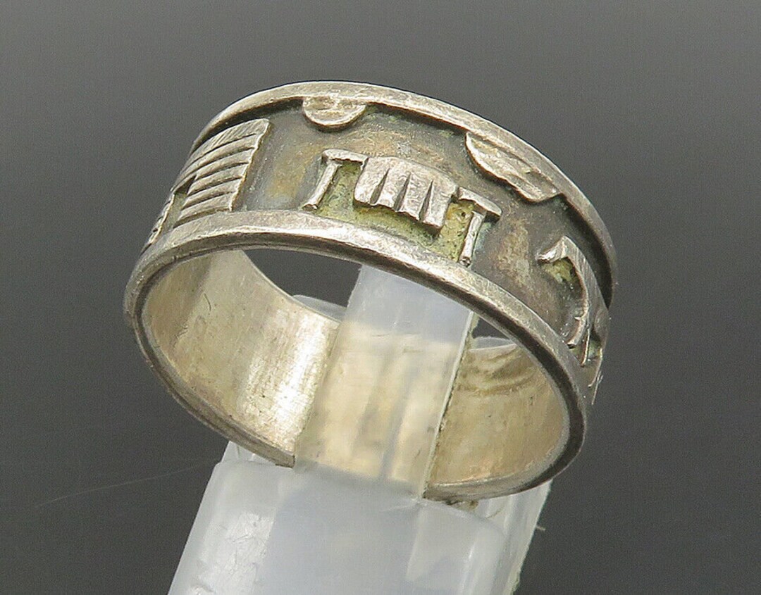 RH BEGAY NAVAJO 925 Silver Vintage Horse Storyteller Band Ring Sz 10 ...