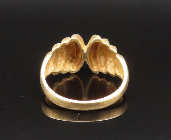 14K GOLD - Vintage Graduated Split Ribbed Dome Ring S… - Gem