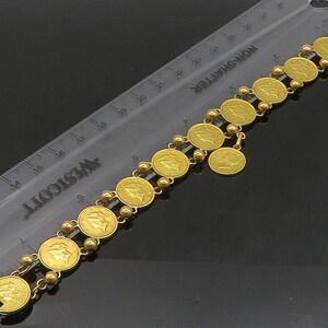 22K GOLD Vintage Shiny United States Dollar Coin Chain Bracelet GBR029 ...