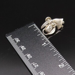 925 Silver Vintage Praying Angel & Evil Devil Screw Back Earrings ...