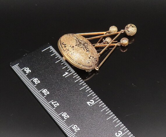 14K GOLD Vintage Antique Victorian Brushed Sphere Tas… - Gem