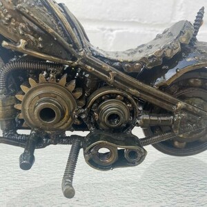 Collector Piece Skull Chopper Motorcycle Artwork Made of Parts Heavy - Etsy