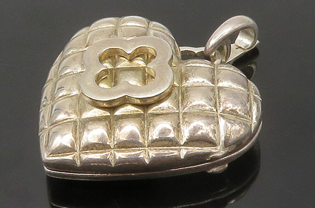 HEIDI KLUM 925 Sterling Silver Love Heart Locket Pendant OPENS PT11979 ...