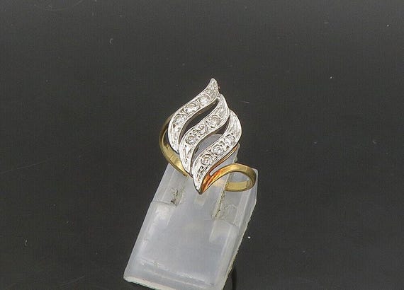 14K GOLD - Vintage Antique Genuine Diamonds Two Tone … - Gem