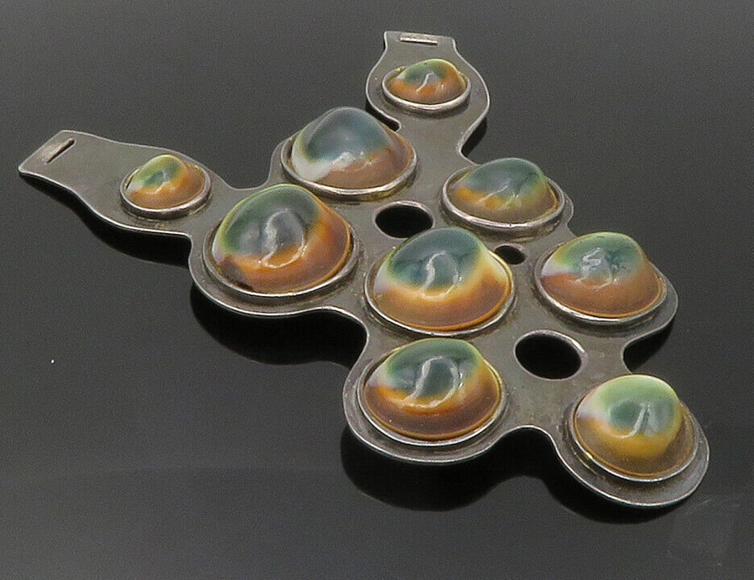 925 Silver Vintage Rare Operculum Victorian Art Nouveau 1910 Pendant ...