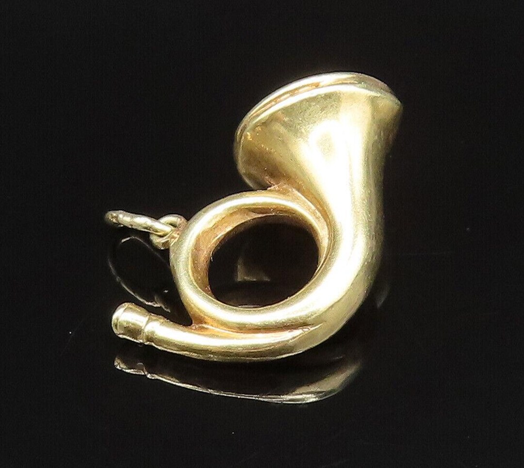 14K GOLD Vintage Sousaphone Marching Band Instrument Charm Pendant ...