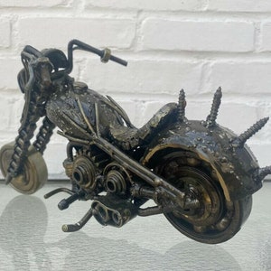 Collector Piece Skull Chopper Motorcycle Artwork Made of Parts Heavy - Etsy