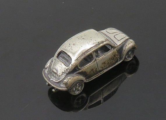 925 Sterling Silver - Vintage Dark Tone Shiny Buggy T… - Gem