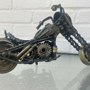 Collector Piece Skull Chopper Motorcycle Artwork Made of Parts Heavy - Etsy
