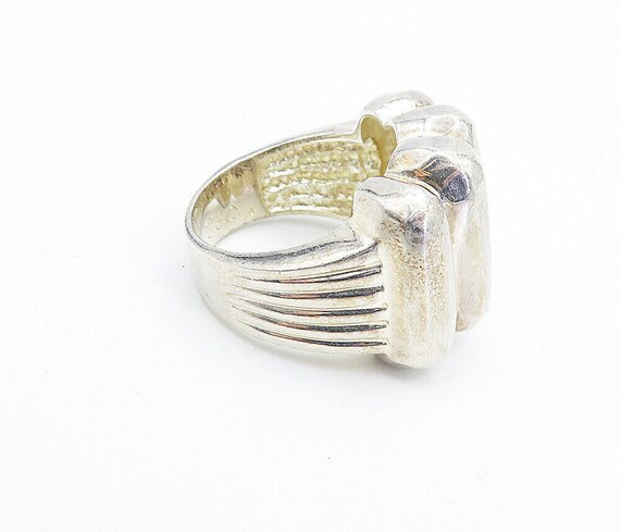 925 Sterling Silver - Vintage Shiny Fluted Dome Desig… - Gem