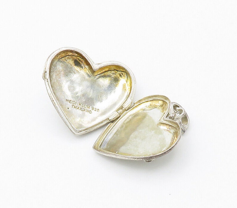 HEIDI KLUM 925 Sterling Silver Love Heart Locket Pendant - Etsy