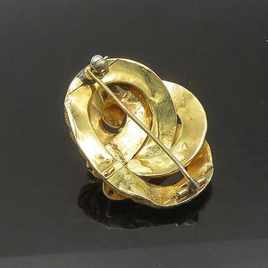 14K GOLD Vintage Antique Shiny Etched Hollow Snakes Motif Brooch Pin ...