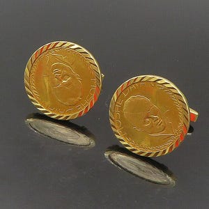 ISRAEL 22K GOLD & 18K GOLD Vintage Moshe Dayan Coin Cufflinks GOT041 - Etsy