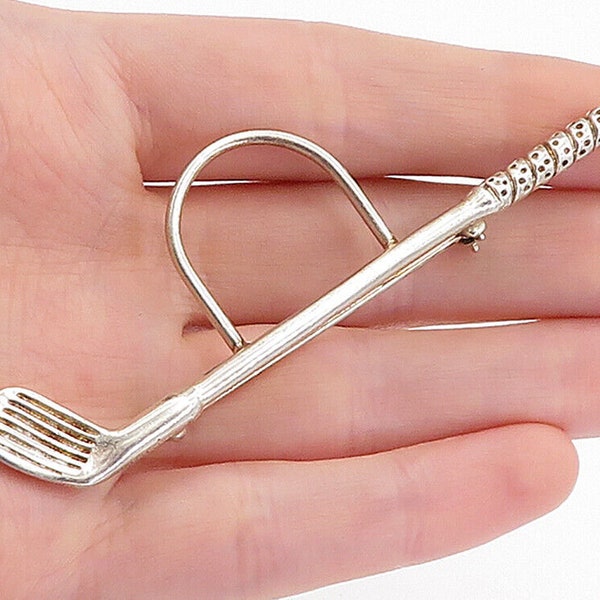 Antique Golf Club Brooch Sterling - Etsy