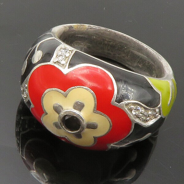 Enamel Band Ring - Etsy