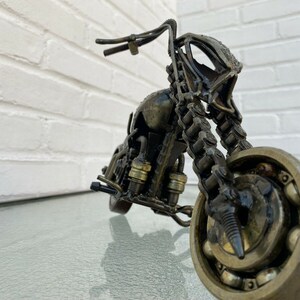 Collector Piece Skull Chopper Motorcycle Artwork Made of Parts Heavy - Etsy