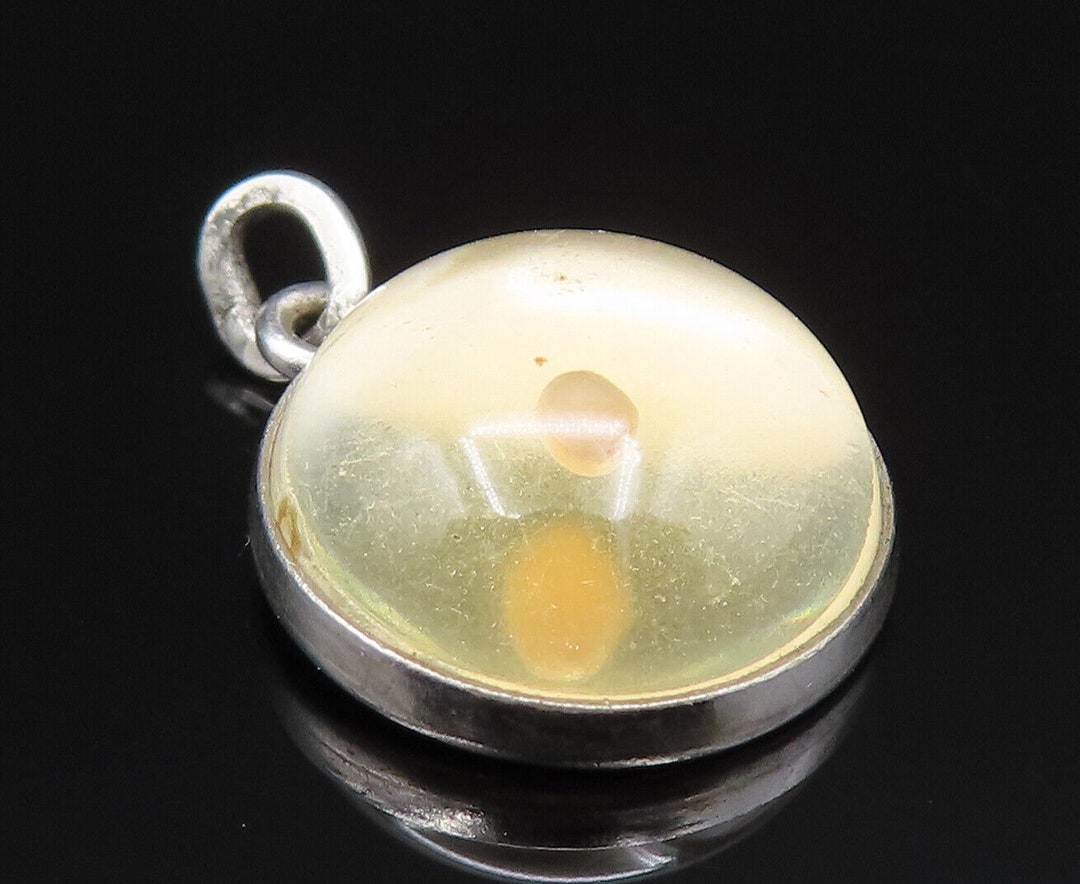 925 Silver Vintage Amulet of Faith Seed & Scripture on Back Pendant ...