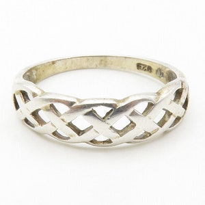 925 Sterling Silver Vintage Shiny Open Pretzel Knot Band Ring Sz 8 RG14341 - Etsy