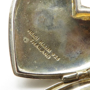 HEIDI KLUM 925 Sterling Silver Love Heart Locket Pendant OPENS PT11979 ...