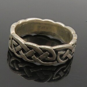 PETER STONE 925 Sterling Silver Vintage Celtic Knot Band Ring Sz 7 ...