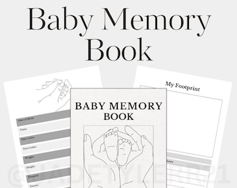 Baby Milestone Book, Printable Baby Milestone Book, Baby's First Year ...