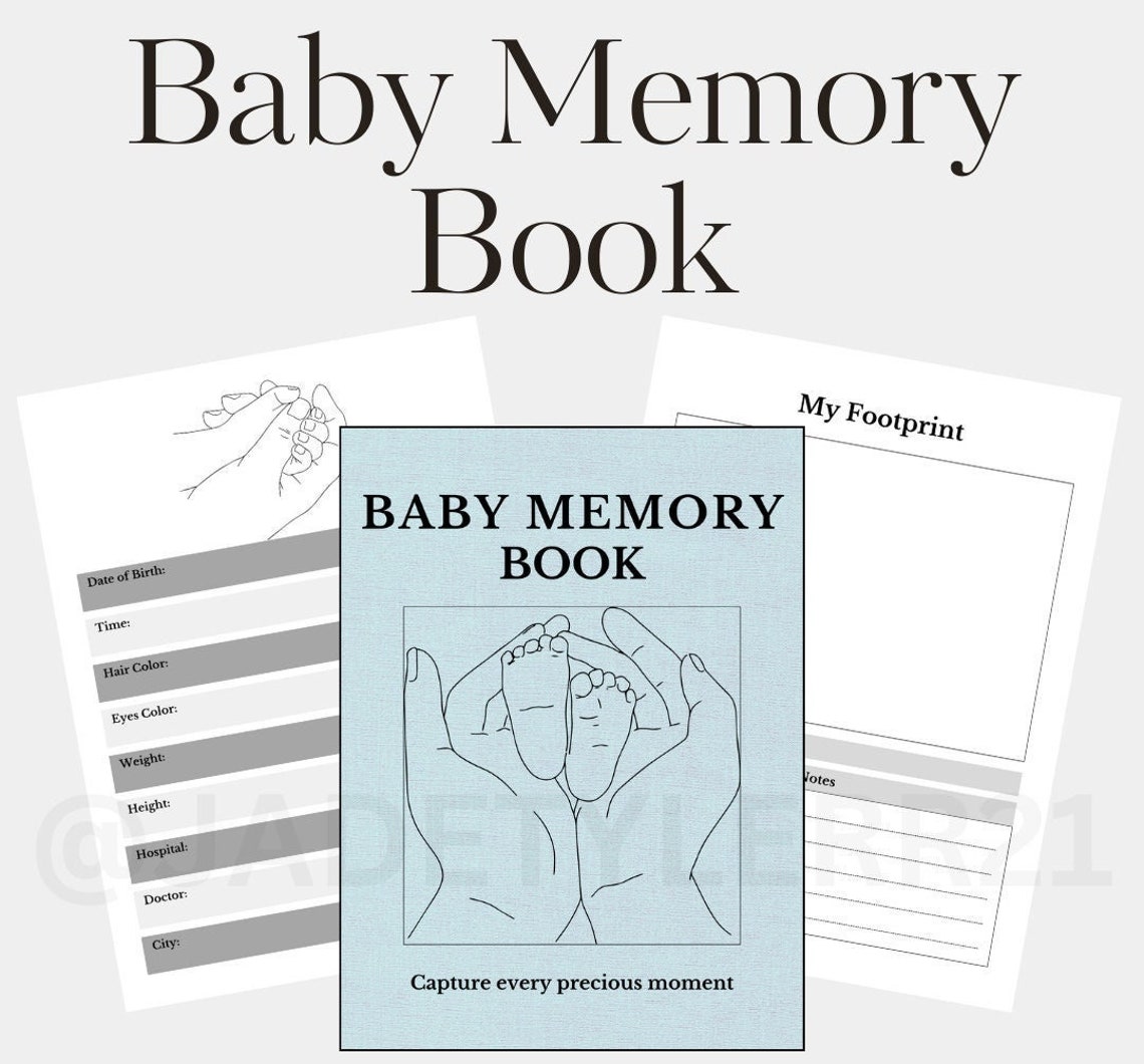 Baby Book, Printable Baby Book Pages, Baby Memory Book, Baby Book First ...