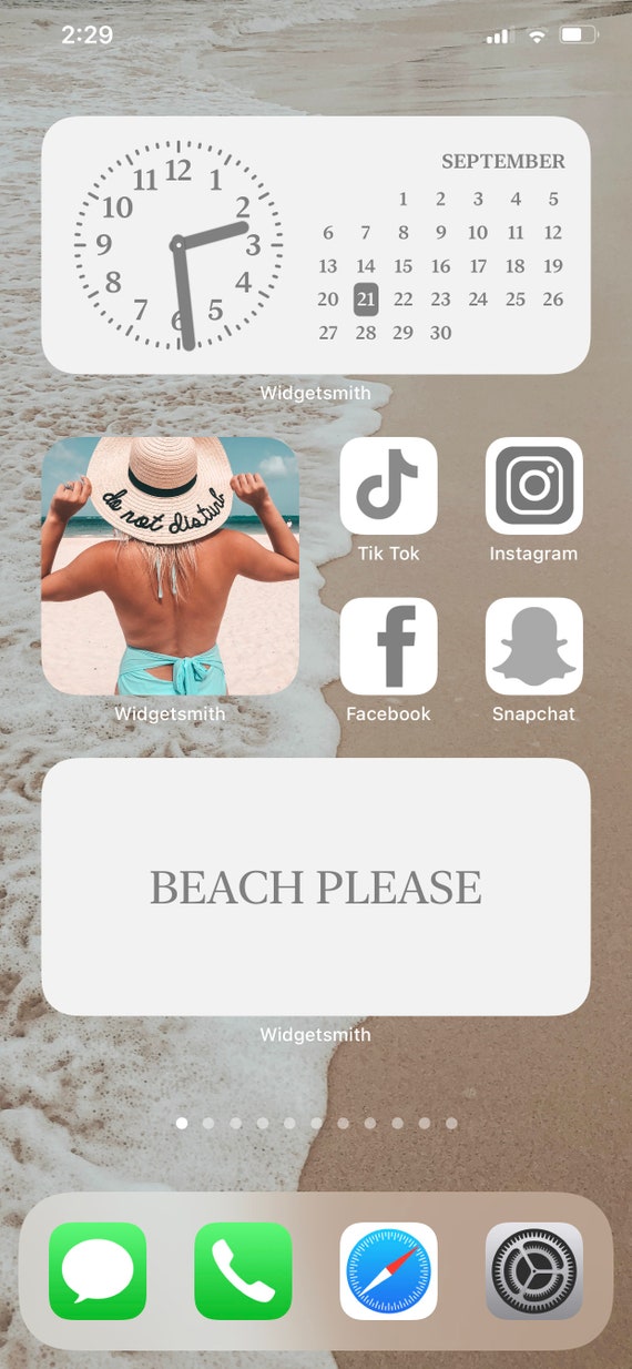 White iOS 14 Widget Cover Photos iPhone | Etsy