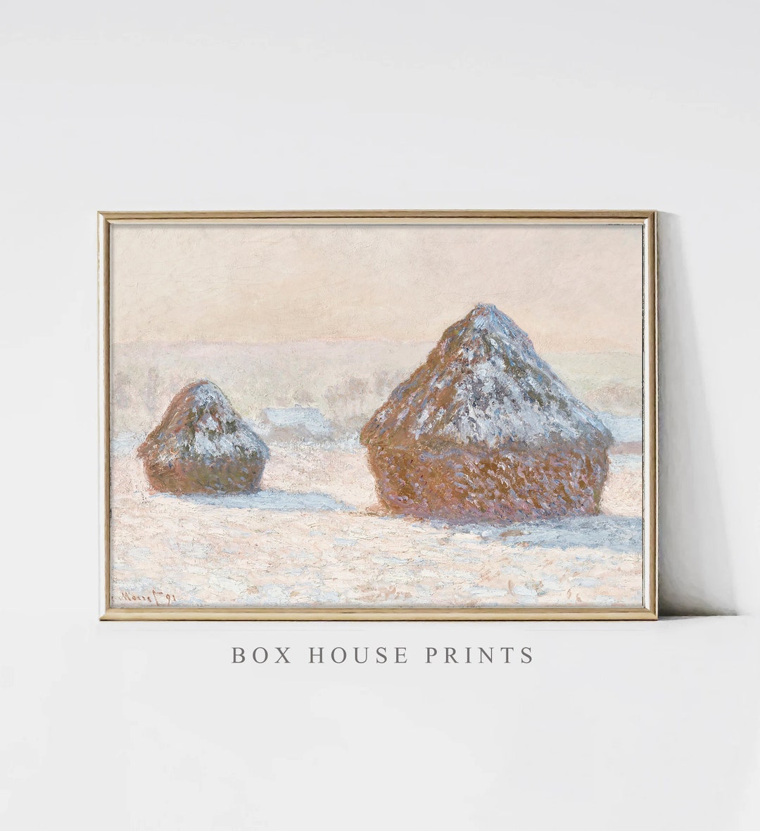 Haystacks 8x10 Flora VINTAGE Art Print | Download Only Antique Neutral ...