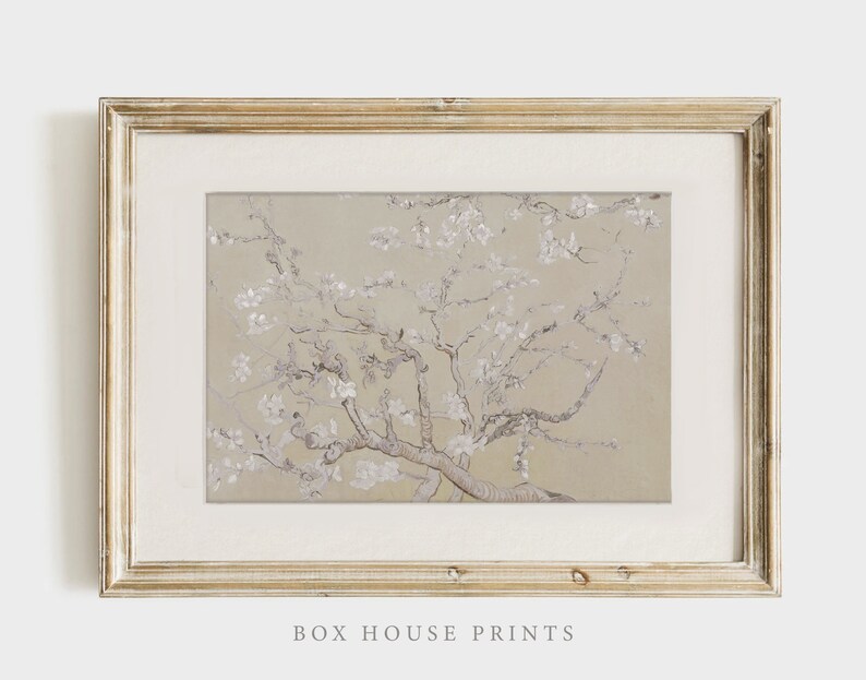 Download Only | NEUTRAL Vintage Cherry Blossoms FLOWERS | Van Gogh ...