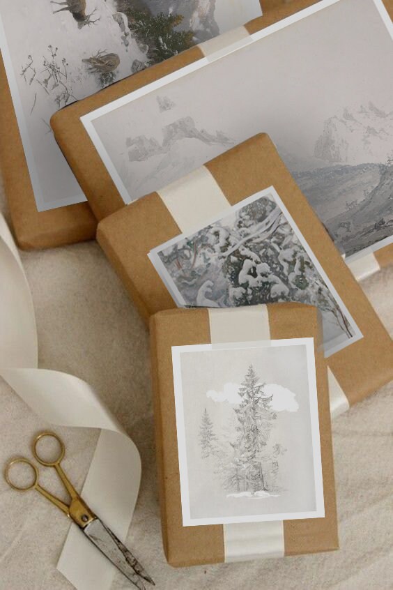 Set of 4 Christmas Present Topper Print Print at Home Download Only ...