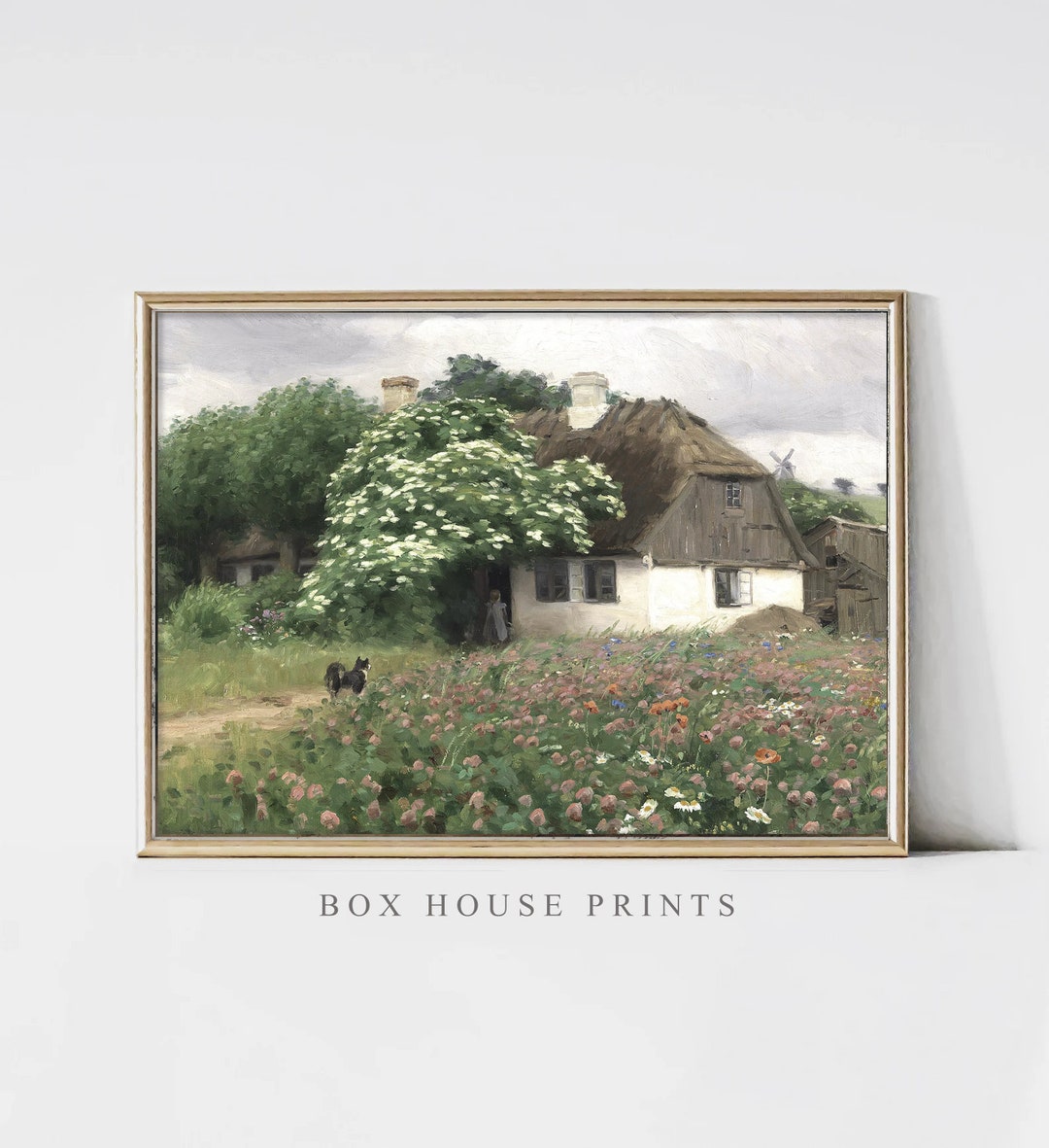 French Cottage 8x10 VINTAGE Art Print | Download Only Antique Neutral ...